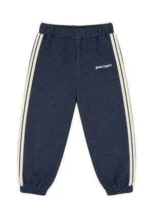 Palm Angels Logo Print Side Stripe Track Pants - Blue