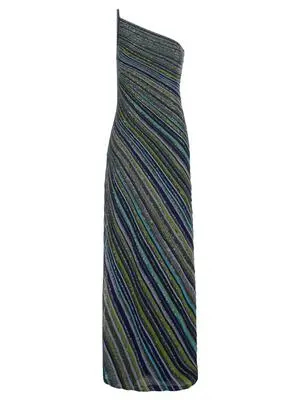 Missoni Sequin-embellished One-shoulder Maxi Dress - Black