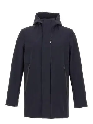 RRD Long-sleeve Hooded Jacket With Zip-up Closure - Blue