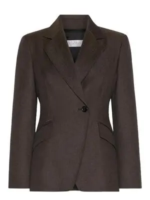 Max Mara Long-sleeve Lapel Blazer - Black
