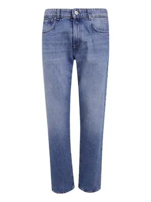 Incotex Regular Fit Straight Denim Jeans - Dark Blue