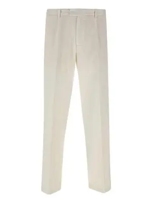 BRIGLIA 1949 Tailored Trousers With Belt Loops - White