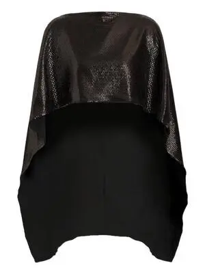 Alberta Ferretti All-over Sequin Cape - Black