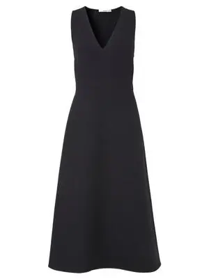 Fendi Silk And Wool Midi Dress - Black