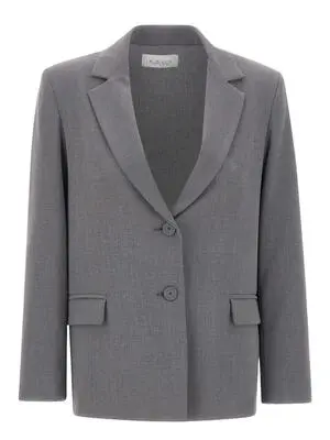 KAOS Single-breasted Blazer With Notched Lapel - Grey