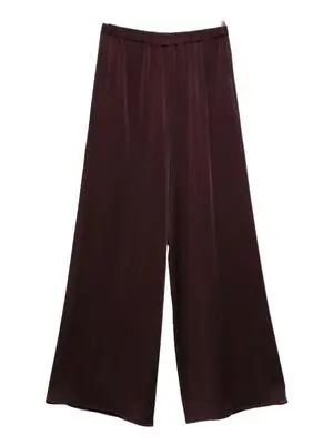Antonelli Firenze Wide-leg Satin Finish Pants - Purple