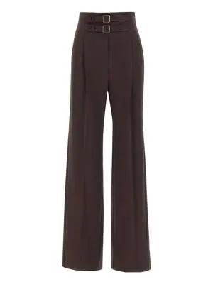 Marella Double-waistband Trousers - Brown