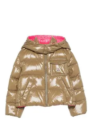 Moncler Andro Padded Jacket With Hood - Brown