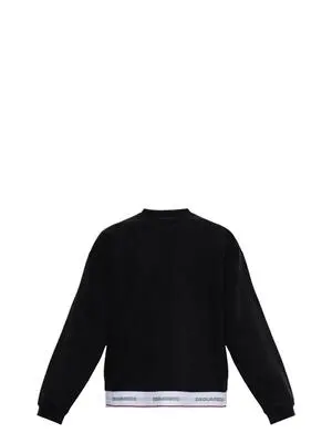 Dsquared2 Logo Trim Crewneck Sweatshirt - Black