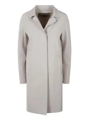 Herno Single-breasted Long-sleeved Coat - Gray