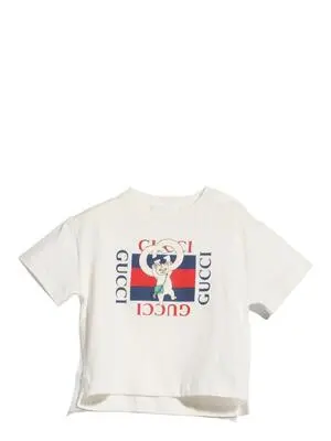 Gucci Cotton T-shirt With Cat Print - White