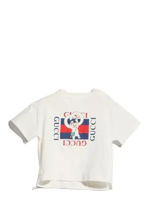 Gucci Cotton T-shirt With Cat Print - White