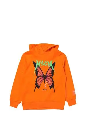 MSGM Graphic Print Hoodie - Orange