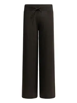 LISA YANG Drawstring Wide Leg Knit Trousers - Brown