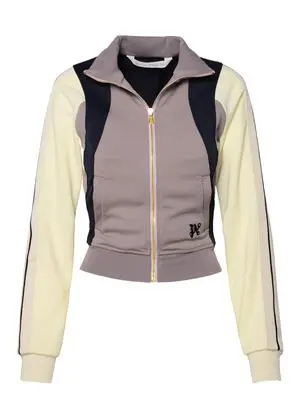 Palm Angels Pa Monogram Embroidered Colour-blocked Track Jacket - Nude