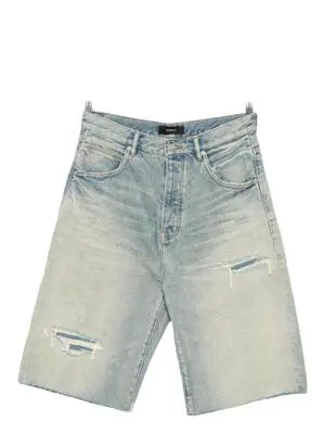 PURPLE BRAND Belt Loop Denim Shorts - Blue