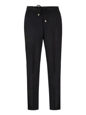 Fabiana Filippi Drawstring Straight Leg Trousers - Black