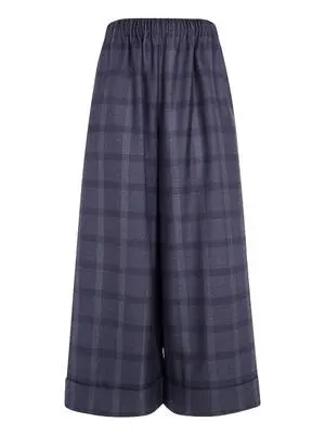 DANIELA GREGIS Plaid Trousers - Greyanthraciteirregularcheck