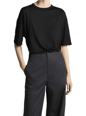 Vince Short-sleeved Crew Neck Shirt - Black
