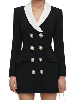 SELF-PORTRAIT Tailored Blazer Mini Dress - Black