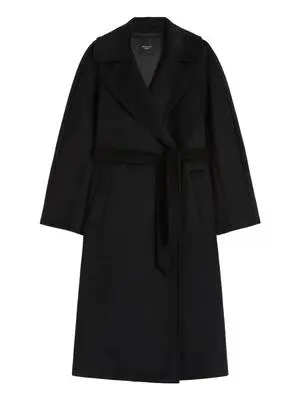 Max Mara Collared Long-sleeved Coat - Black