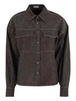 BRUNELLO CUCINELLI Brunello Cucinelli Long-Sleeved Denim Shirt