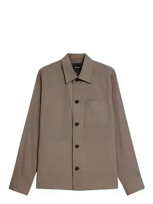 THEORY Theory Long-Sleeve Shirt-Style Jacket With Patch Pockets