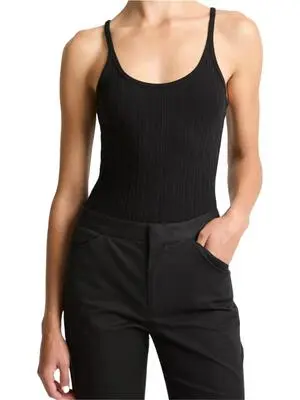VINCE Vince Ribbed Cotton-Blend Tank Top