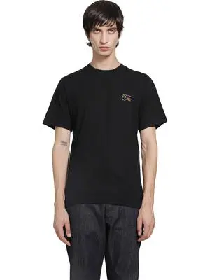 Burberry Knight Cotton T-shirt - Black