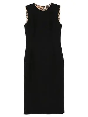 Dolce & Gabbana Sleeveless Sheath Midi Dress - Black