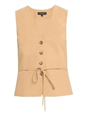 Rag & Bone Sleeveless Vest With Tie Belt - Fwn