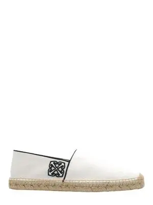 Off-White Anglette Arrow-embroidered Slip-on Espadrilles - White