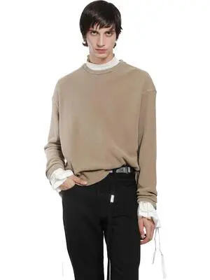 ANN DEMEULEMEESTER Emil The Velvet Evening Long Sleeve T-shirt - Beige