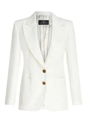 Etro Single-breasted Tailored Blazer - White