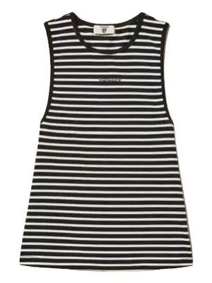 TWINSET Striped Jacquard Tank Top - Black