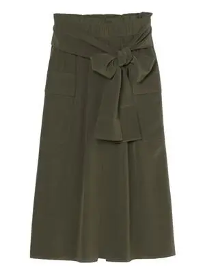 JOSEPH Crepe Pleated Skirt - Green