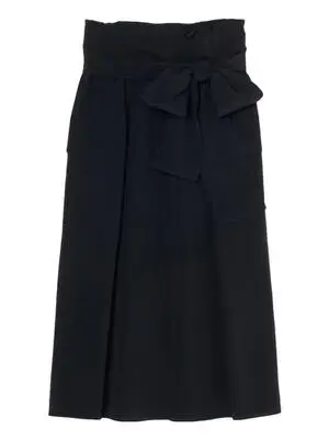 JOSEPH Paperbag Waist Tie-fastening Midi Skirt - Black