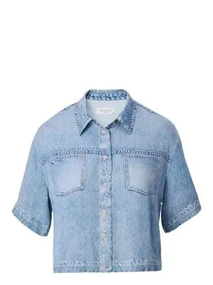 Rag & Bone Short-sleeved Collared Shirt - Blue