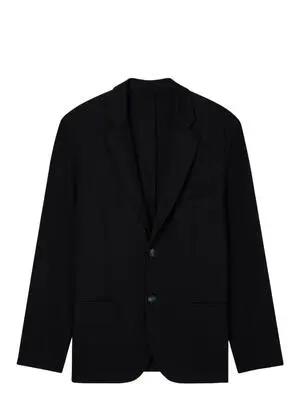 Emporio Armani Single-breasted Nylon Jacket - Black
