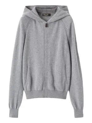 Loro Piana Zip-up Hooded Cardigan - Gray