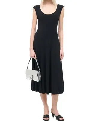 Staud Charlotte Jersey Dress - Black