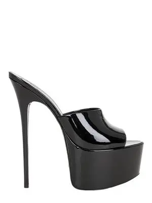 Saint Laurent Kika Platform Mules - Black