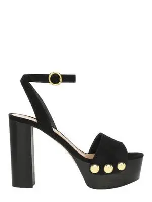 GIANVITO ROSSI Ardea Studded Platform Sandals - Black