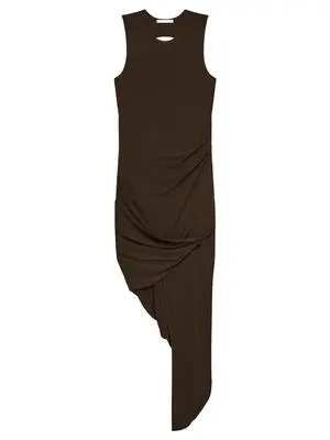 Helmut Lang Twisted Drape Dress - Bistre