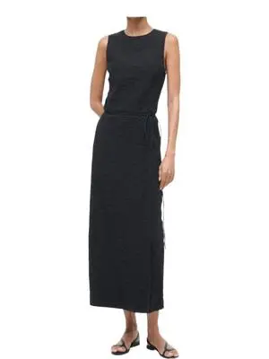 Staud Sleeveless Maxi Dress With Belt - Black