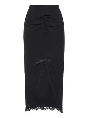 ALESSANDRA RICH Alessandra Rich Lace-Trim Midi Skirt
