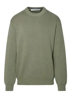 GOLDEN GOOSE Logo Detailed Knitted Jumper - Green