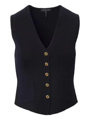 Rag & Bone Single-breasted Vest - Navy Blue