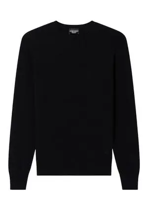Emporio Armani Plain Knit Pure Cashmere Jumper - Black
