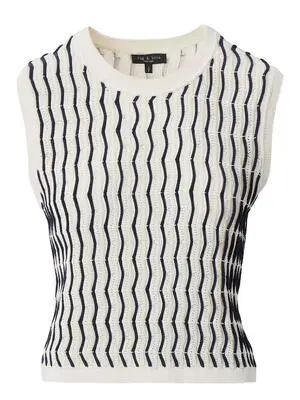 Rag & Bone Leslie Striped Vest - Ivory